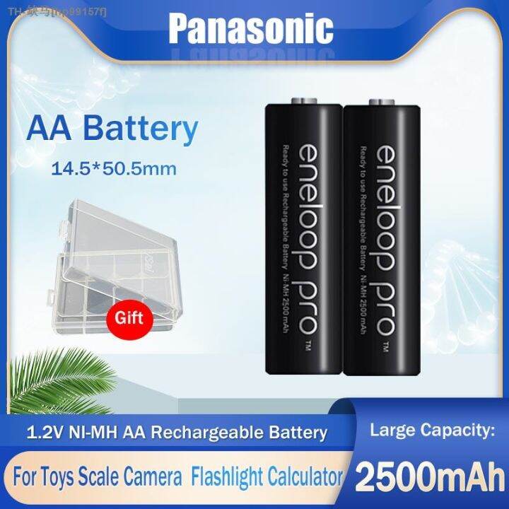 1 2pcs Panasonic Eneloop 1 2v 2500mah Ni Mh Aa Rechargeable Battery For