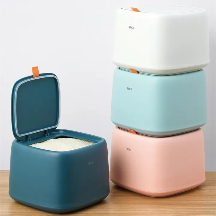 10 KG Rice Dispenser Nordic Style Rice Bucket Food Storage Container ...