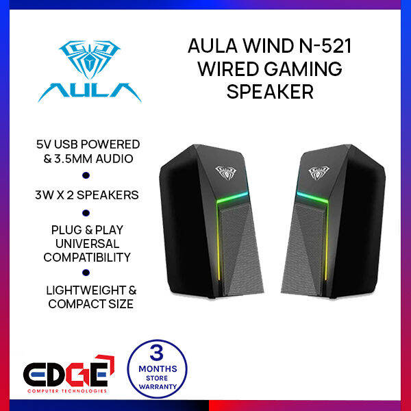 EDGE | AULA Wind N-521 Wired Gaming Speaker | Lazada PH