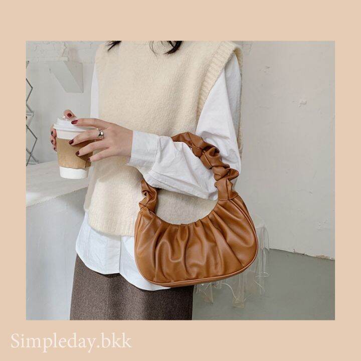 ʕ ᵔᴥᵔ ʔ Simpleday.bkk กระเป๋าครัวซอง สีพาสเทล น่ารักมาก | Lazada.co.th