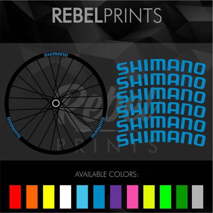 SHIMANO Wheel Rim Stickers Vinyl for Mountain Bike and Road Bike/Fixie ...