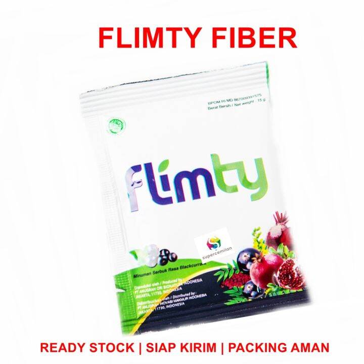 Flimty Fiber SACHET Detox Antidioksidan Blackcurrant SATUAN | Lazada ...