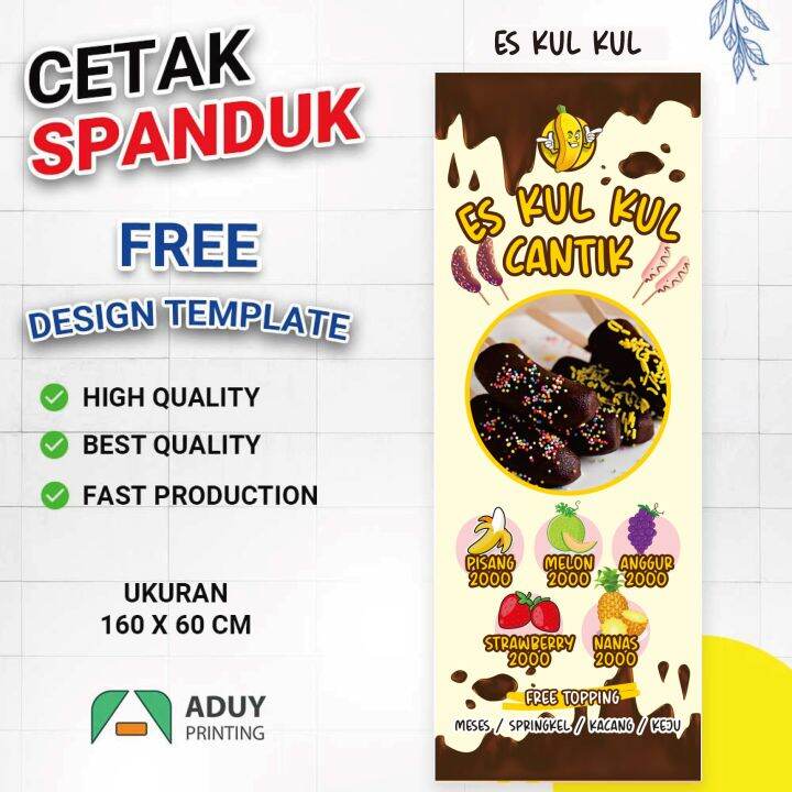 Spanduk Banner ES KULKUL VERSI 4 Ukuran 160X60 Bisa Kustom Ukuran ...