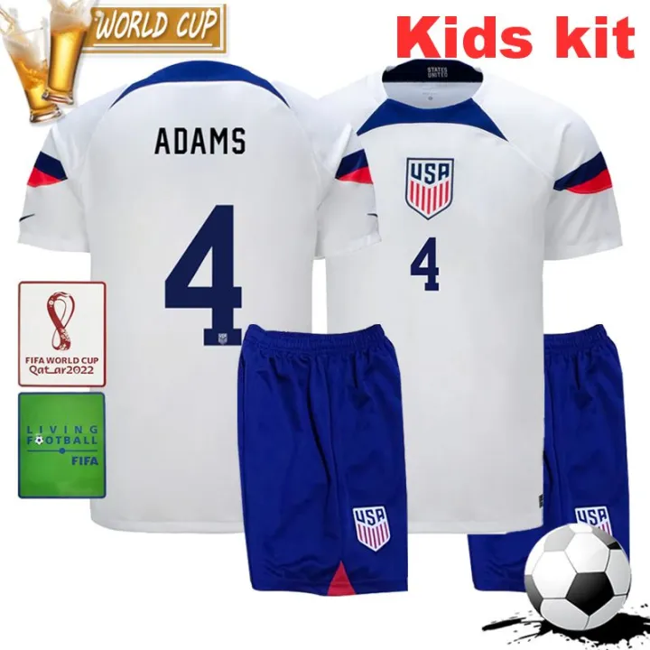 Kids kit U.S. national team home soccer Jersey 2022 2023 World Cup ...