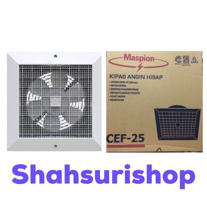 EXHAUST FAN CEILING KIPAS ANGIN HISAP MASPION CEF 25 PLAFON 10 INCH ...