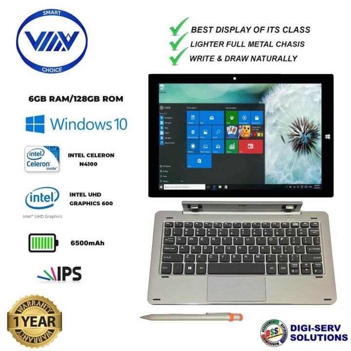 VView 10X 10.1 2-in-1 Windows Tablet / Laptop with Full HD IPS Panel Intel Celeron N4100 | Lazada PH