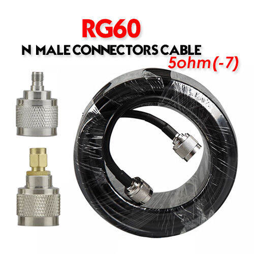 {ABS} 25METER RG60 (-7)50ohm N-male Connectors Coaxial Cable for 3G 4G ...