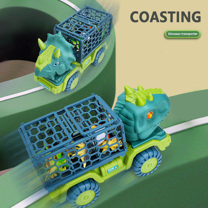 Dinosaur Transport Truck Large Dinosaur Toy Transport Truck Reusable ...