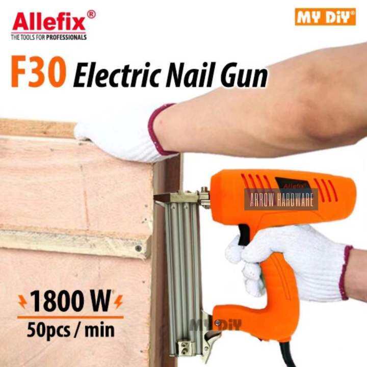 Allefix Electric Nail Gun F30 Electric Pneumatic Nailer Gun F30 Wood ...