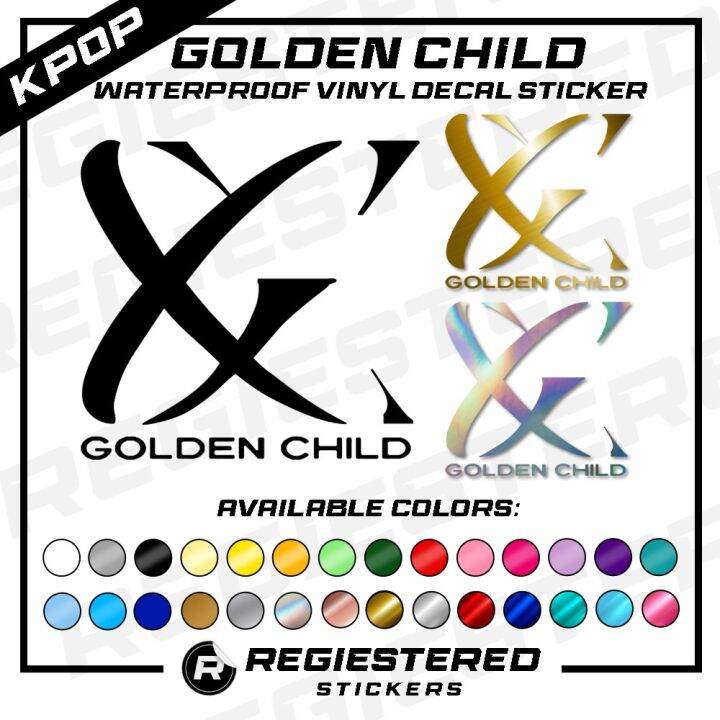 KPOP Golden Child Logo Vinyl Decal Sticker Waterproof Helmet Motorcycle Bike Car Phone Tumbler ...