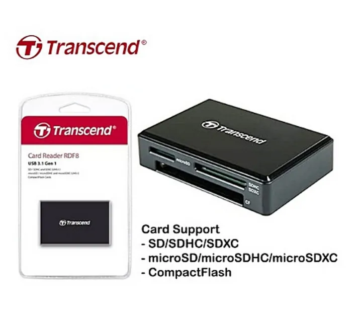 TRANSCEND CARD READER RDF8 USB 3.1 GEN 1 ประกันศูนย์ 2 ปี | Lazada.co.th