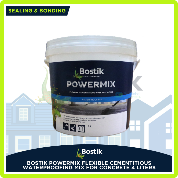 BOSTIK Powermix Cementitious Fiber Reinforced Waterproofing, White, UV ...