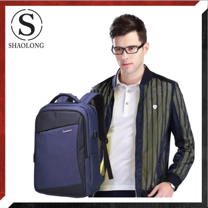 ShaoLong Water Repellent Bag Mens Business Laptop Backpack Anti Theft ...