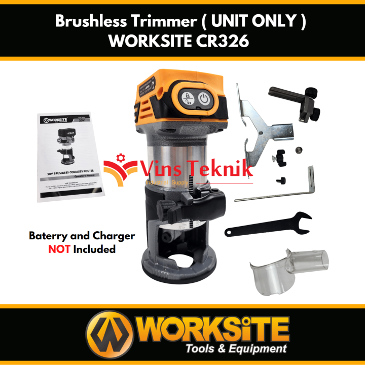 Mesin profil Baterai Trimmer Cordless Brushless CR326 WORKSITE CR326 ...