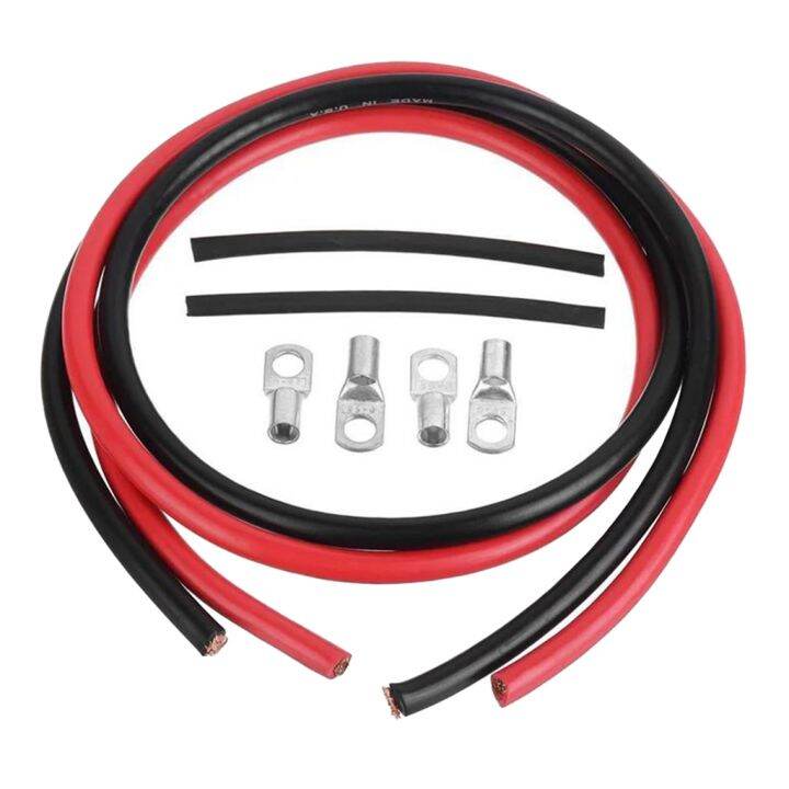 Copper Battery Ground Cable Terminal Kit 2Pcs 100A Negative Connectors ...