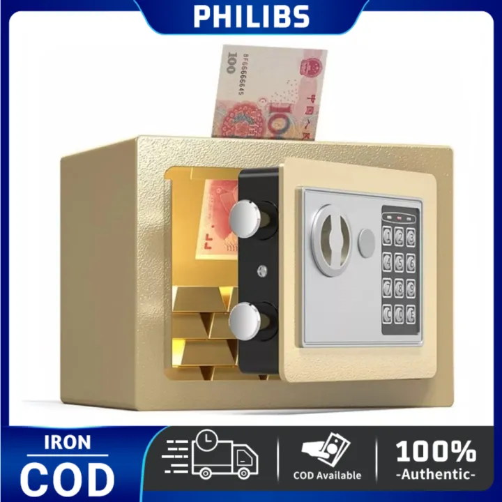 Philibs Mini Strongbox Solid Steel Electronic Safety Box With Digital ...