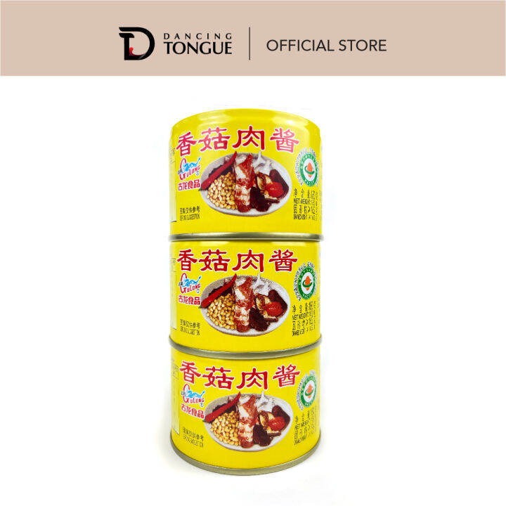 Gulong Minced Pork With Bean Paste (180g x 3 tins) 古龙香菇肉酱 | Lazada