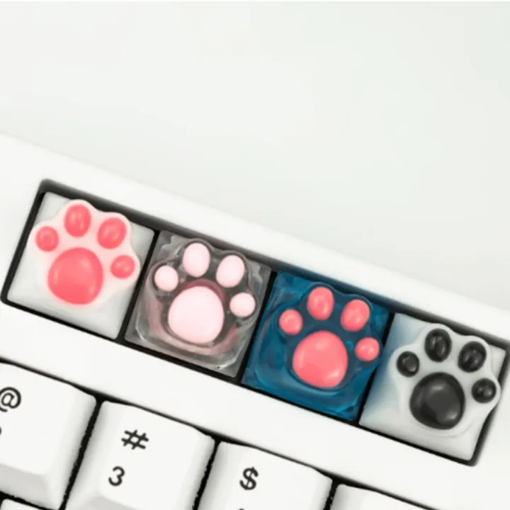 Gaming Keycaps Cute Cat Paw Shape Machinery Keyboard Keycaps Key ...