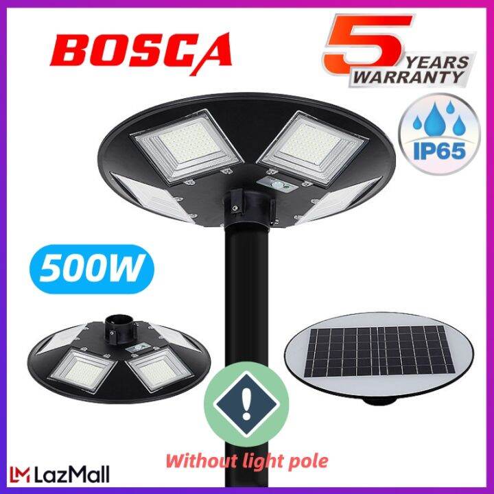BOSCA 5 Years Warranty 500W / 800w Solar Garden Light Solar Street ...