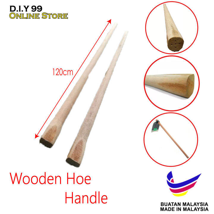 4(ft) Square Head Hoe Wood Handle / Hoe for Garden / Garden Hoe Wood ...