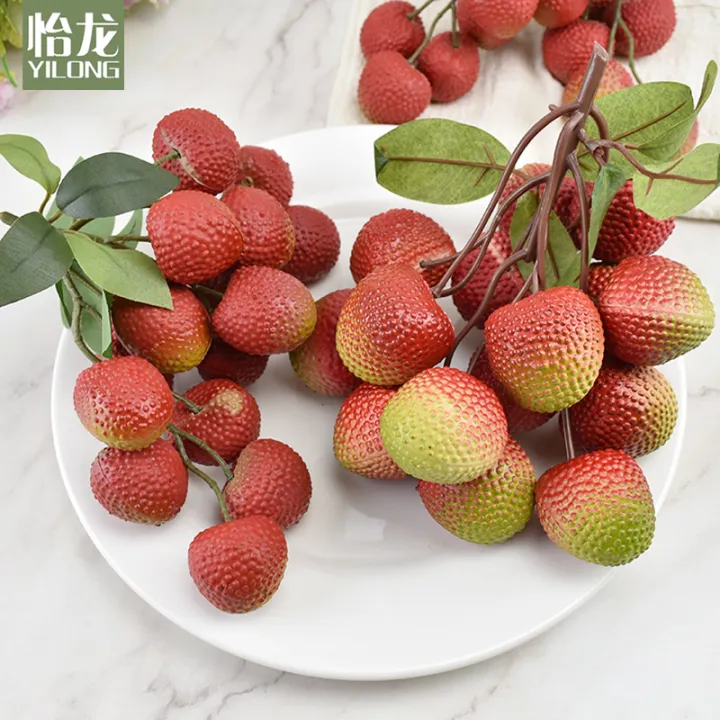 Simulation Lychee Fruit String Model Fake Fruit Lychee Still Life ...