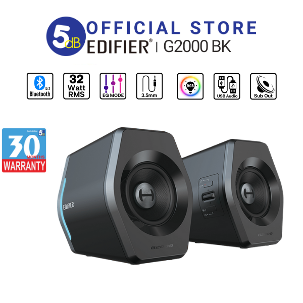 EDIFIER G2000 GAMING SPEAKERS ( 2.0 ) สีดำ / รับประกัน30เดือน ศูนย์ไทย ...