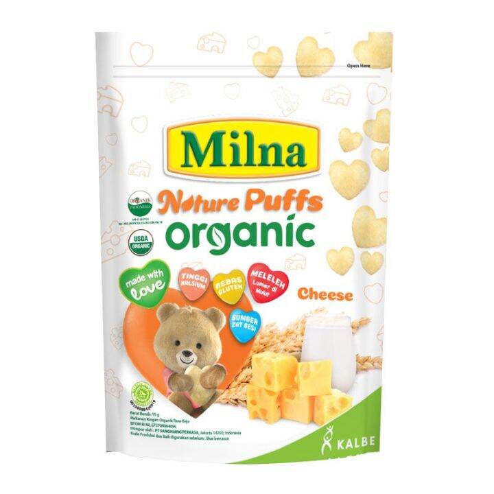 Milna Nature Puffs Organic Cheese 15 gr | Lazada Indonesia