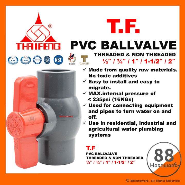 【Made In Thailand】Thai Feng pvc ball valve / ball valve / valve air ...