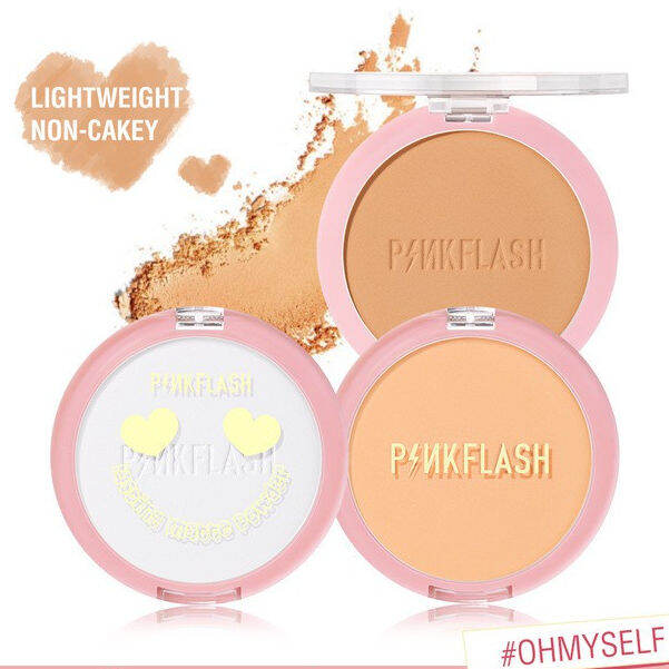 PINKFLASH Pressed Powder Compacts Long Lasting Matte Lightweight ...