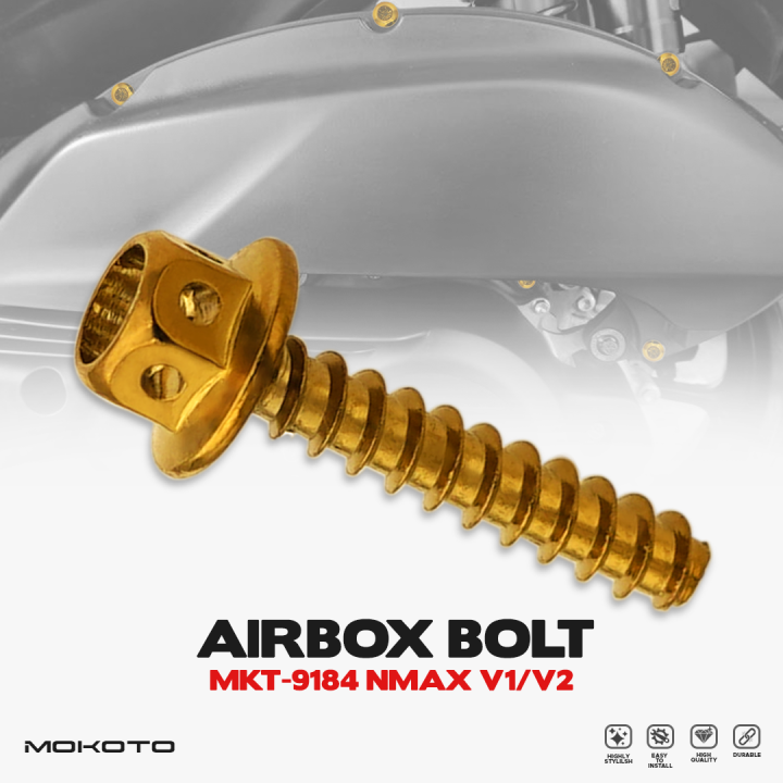 MOKOTO NMAX V1 NMAX V2 AIRBOX FASTENER BOLT FLOWER TYPE AIRBOX SCREW ...