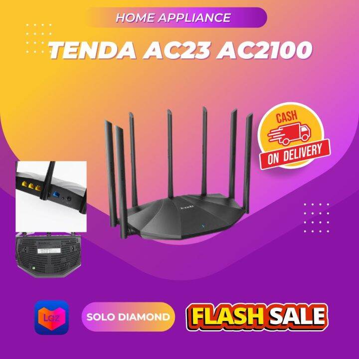 Tenda AC23 AC2100 Dual Band Gigabit WiFi Router ROUTER WIFI GIGABIT ...