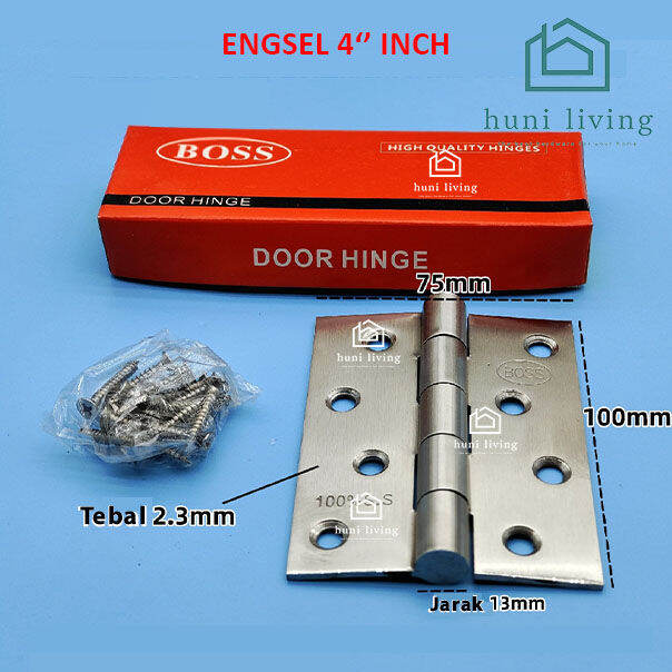 Engsel Pintu Engsel Jendela Engsel 4 Inch Stainles SUS 304 | Lazada ...