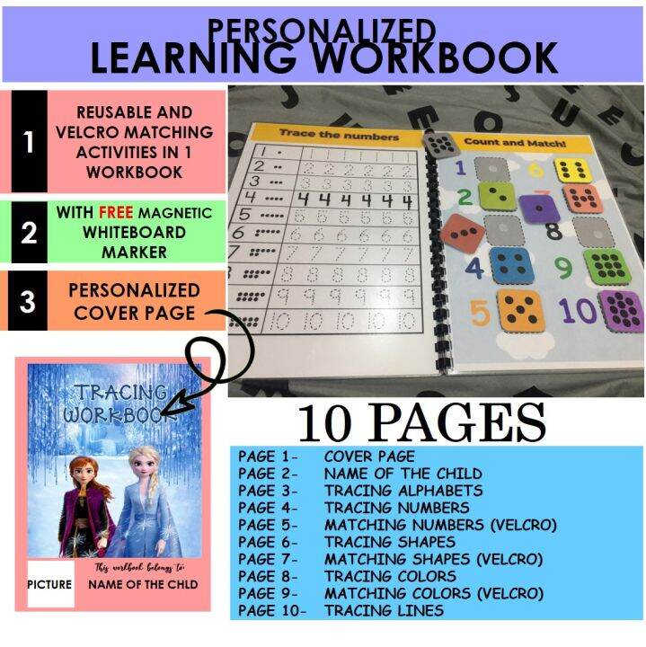 Erasable Tracing and Matching Learning Workbook with FREE Magnetic ...