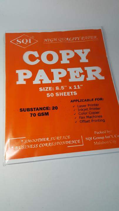 1 pack Bond paper Short S20 100sheets | Lazada PH