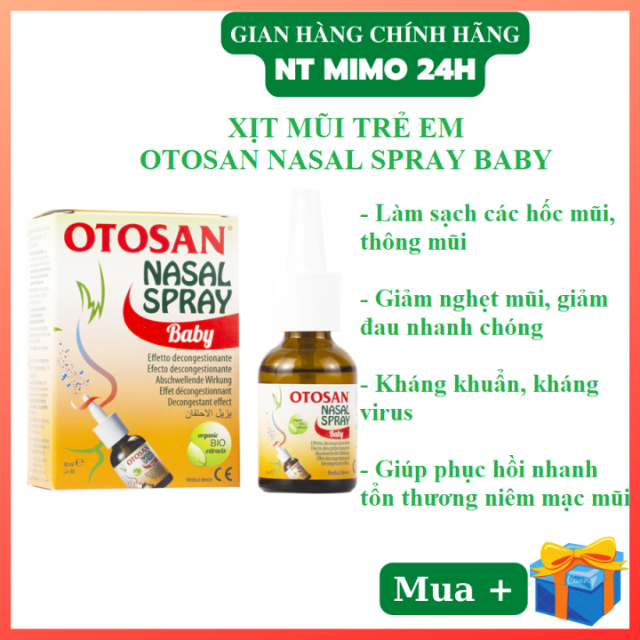 [Free ship + Quà Tặng Ngẫu Nhiên] Xịt Mũi Otosan Nasal Spray Baby Giúp Làm Sạch Mũi, Giảm Viêm ...