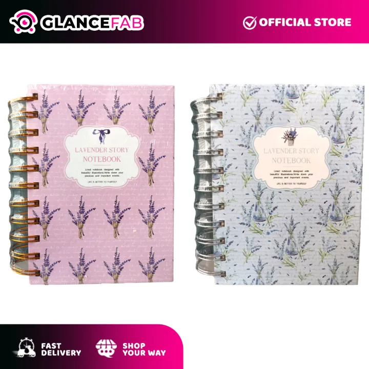 Hardbound Spiral Journal Lavender Story Binder /Notebook/Journal with 4 ...