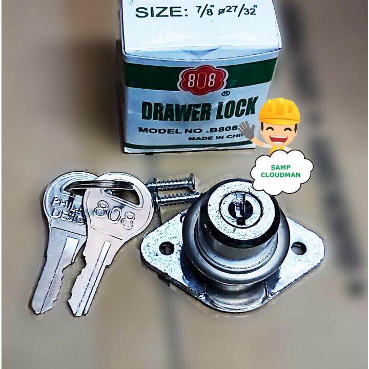 Regular Drawer Locks Desk Cabinet Lock 2 Holes 808 2B with Keys and ...