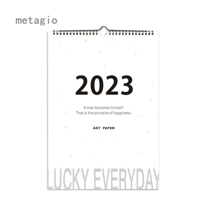 ปฏิทินติดผนัง Metaggio 2023ปฏิทินเรียบง่าย A3เกลียวขนาดใหญ่ Bound Wall ...