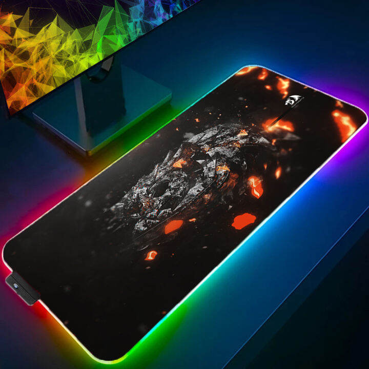 Redragon Keyboard Pad Mouse Rgb Mat Xl Large Desk LED Mats Luxury ...