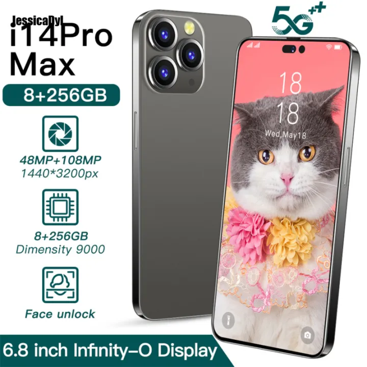 COD HP I14 pro max Smartphone 6.8-inch Fhd+ Amoled Hd Screen MP3/MP4 ...