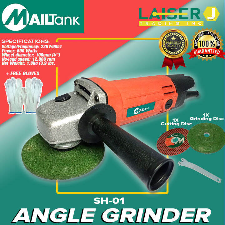 MailTank Angle Grinder 600W SH-01 with Cutting Disc and Grinding Disc ...