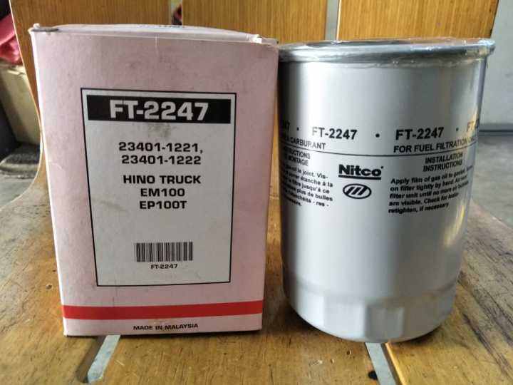 FT-2247 / 23401-1221 / 23401-1222 HINO F20C FUEL FILTER | Lazada