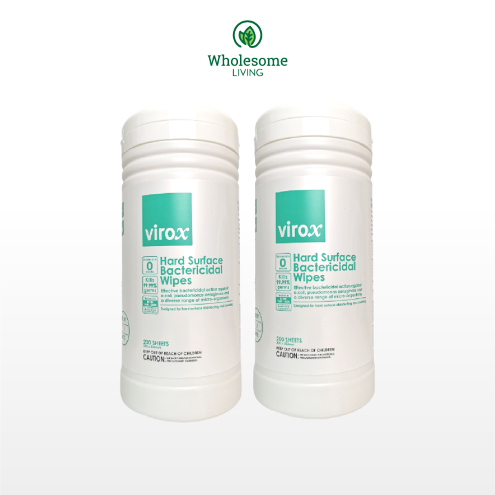 [TWIN PACK] Virox 70% Alcohol Disinfecting Wipes 200 Sheets x 2 Bottles ...