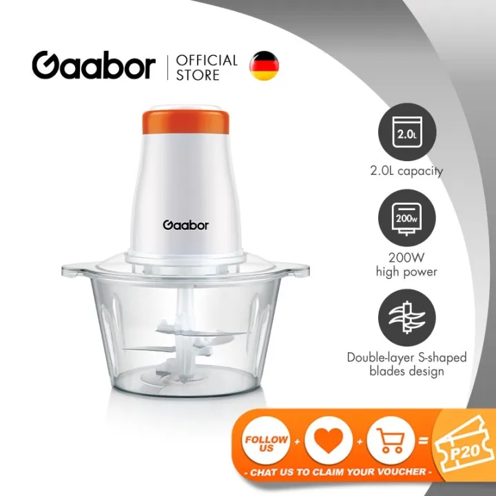 Gaabor Electrical Meat Grinder 2L Capacity Multifunctional Food Mixer ...