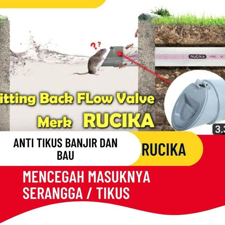 Tutup Pipa Pvc Paralon 3inch Anti Tikus Kecoa Serangga Banjir Anti bau ...