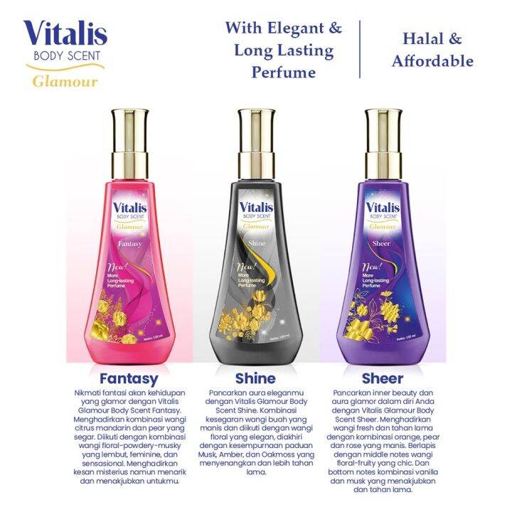 Vitalis Parfum Body Scent Glamour 120 ml | Lazada Indonesia