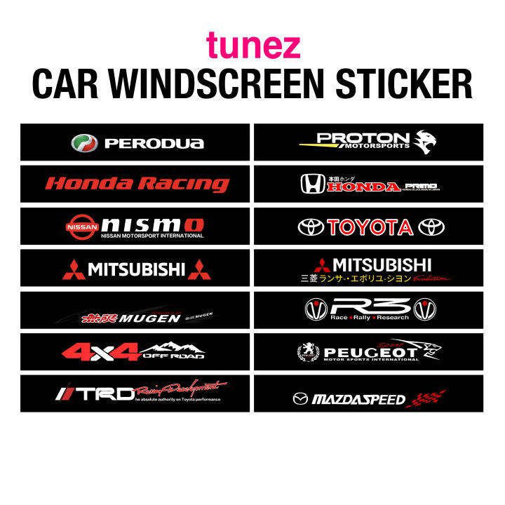 Car Windscreen Sticker Front Window Sticker 130cm x 21cm Proton Perodua ...