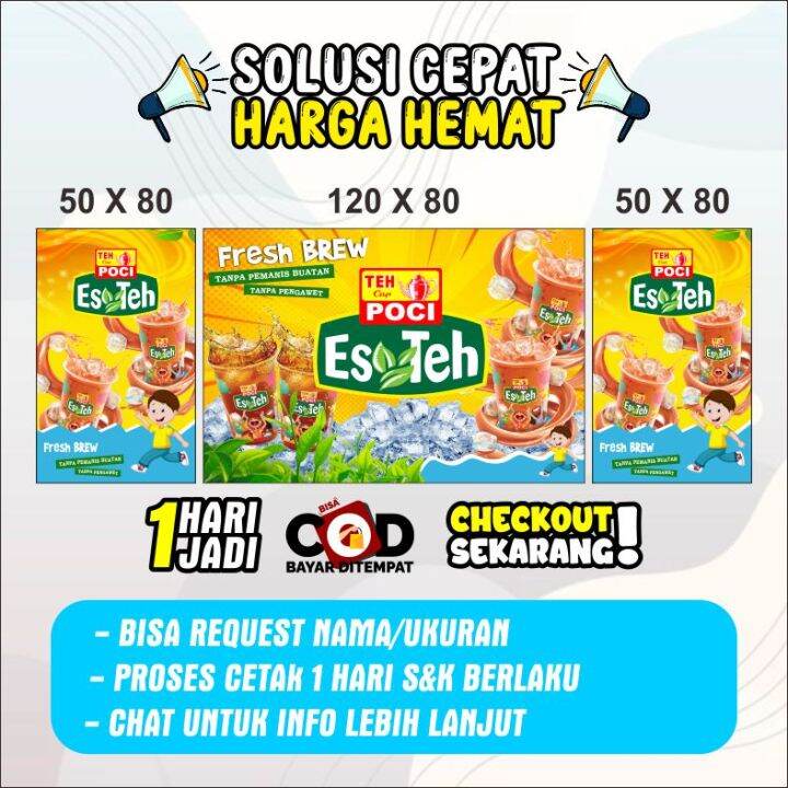 Spanduk/Banner Meja Teh Poci Custom | Lazada Indonesia