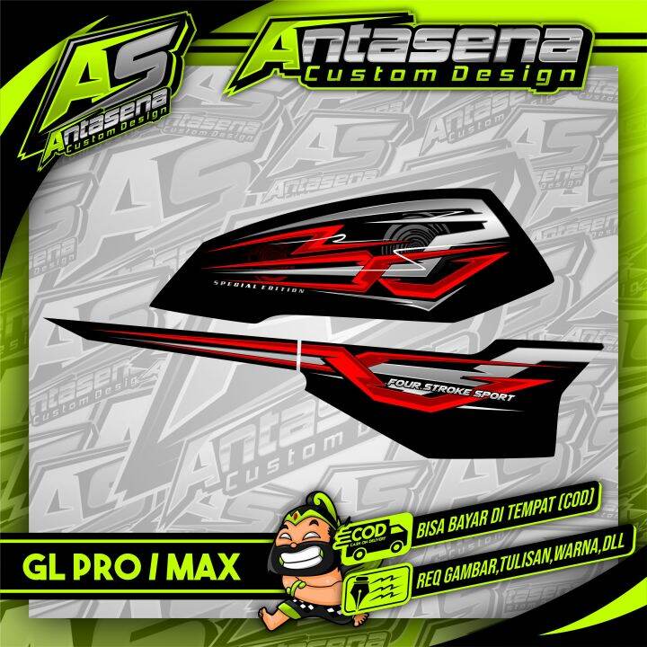 STRIPING GL MAX GL PRO HEREX RACING STIKER MOTOR VARIASI HONDA GL MAX ...