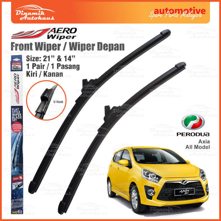 Perodua Axia Car Front Windshield Flat Soft Wiper (Wiper Cermin Depan ...